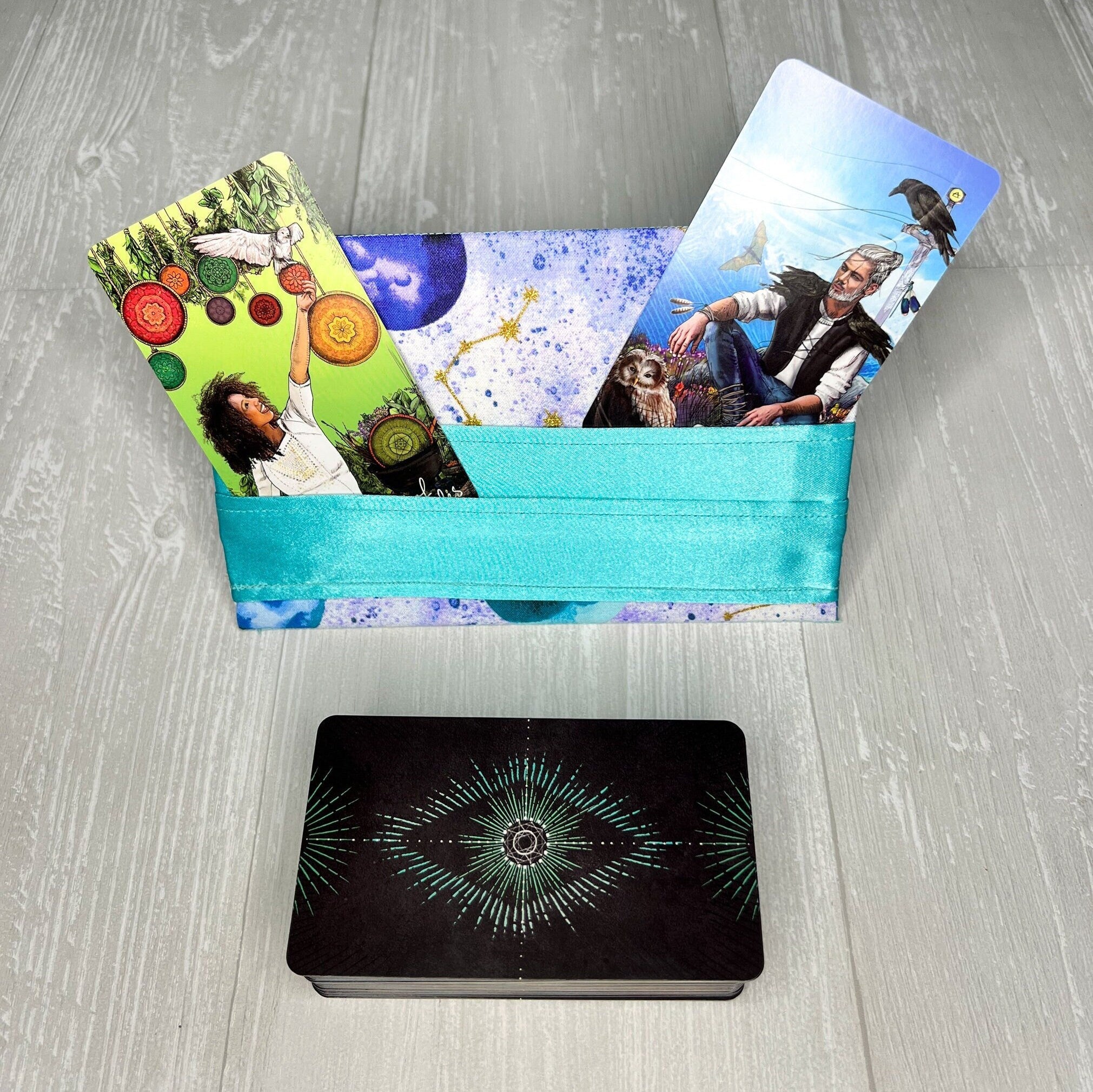 Blue Celestial Tarot Card Stand – Threads of Tarot